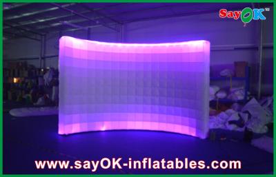China Inflatable Photo Booth Tent 3x1.5x2m with LED Light Air Wall for Outdoor Business Events for sale