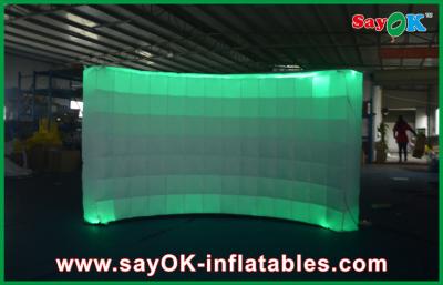 China Inflatable Photo Studio 3x1.5x2m with 12 LED Lights Remote Control Digital Printing for sale