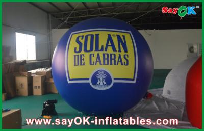 China Custom 2.5M Inflatable Helium Balloon Blue Zeppelin PVC Outdoor Event Advertising for sale