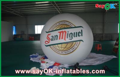 China Advertising White 2M Inflatable Helium Blimp Balloon 0.18mm PVC Custom Sizes for sale