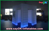 China Inflatable Photo Booth 2.4x2.4x2.5m Digital Portable LED Light Wedding Event Rental for sale