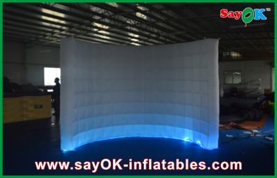 China Mini Inflatable LED Photo Booth Tent 2.5x2.5x2.5m for Wedding Decoration with 17 Color RGB Light for sale