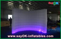 China Automatic LED Inflatable Photo Booth 2.4x2.4x2.5m Wedding Party Decorative Photobooth Kiosk for sale