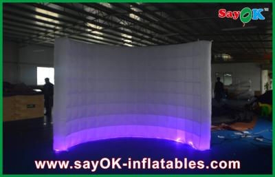 China Automatic LED Inflatable Photo Booth 2.4x2.4x2.5m Wedding Party Decorative Photobooth Kiosk for sale