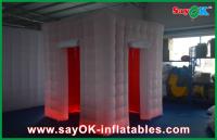 China Square Inflatable Photo Booth Kiosk 2.4x2.4x2.5m with RGB LED for Wedding Party for sale