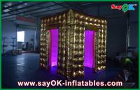 China Inflatable Photo Booth Tent 2.4x2.4x2.5m with LED Lights Portable Event Display for sale
