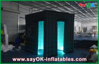 China Inflatable Photo Booth 2.5m Automatic Portable LED Light Black Oxford Cloth Photobooth for sale