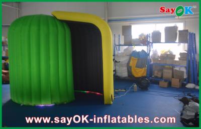China Customizable Inflatable Photo Booth Case Green Yellow Igloo for Event Decoration 18kg for sale
