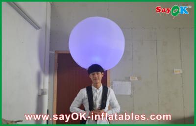 China 0.8m Outdoor Inflatable Backpack Advertising Balloon Oxford Cloth with LED Lights for sale