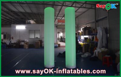 China 3m High LED Light Inflatable Yard Decoration Wedding Green PVC 8W for sale