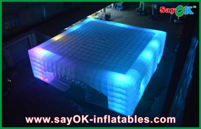 China Inflatable Nightclub LED Cube Giant Air Tent 14x14m for Fairs OEM Custom PVC for sale