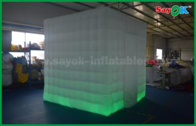 China Inflatable Photo Booth 2.5x2.5x2.5m 3D Kiosk Frame with RGB LED Lighting for Wedding Events for sale