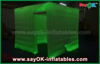 China Inflatable Photo Booth Enclosure with RGB LED Lighting 2.4x2.4x2.5m 210D Oxford Cloth for sale