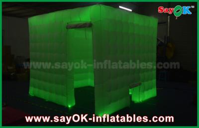 China Inflatable Photo Booth Enclosure with RGB LED Lighting 2.4x2.4x2.5m 210D Oxford Cloth for sale