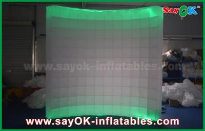 China Custom Inflatable Photo Booth with LED Lights 2.5x2.5x2.5m Oxford Cloth for Wedding Party Rental for sale