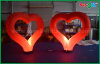 China Custom Nylon Inflatable LED Heart Decoration 8W 100V-240V for Party Stage Event Lighting for sale