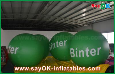 China 2.5m Green Giant Inflatable LED Helium Balloon for Advertising Custom PVC for sale
