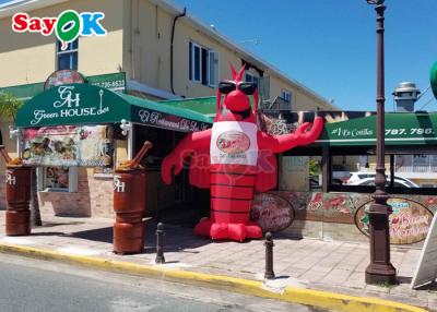 China Giant Inflatable Lobster Model 210D Nylon Red Animal Yard Decoration 3 Years Warranty for sale
