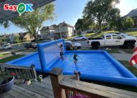 China Giant Inflatable Volleyball Court Pool with Net for Adults Kids Water Toys Custom Size for sale