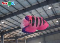 China Customizable LED Inflatable Flying Fish 210D Oxford Cloth for Amusement Parks for sale