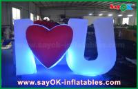 China Custom Inflatable LED Letter LOVE Decoration 3.1x1.2m 16 Color Party Wedding for sale