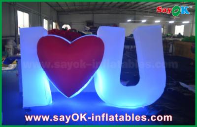 China Custom Inflatable LED Letter LOVE Decoration 3.1x1.2m 16 Color Party Wedding for sale