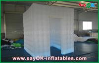 China Inflatable Photo Booth Cube Tent 2.5x2.5m White Oxford Cloth with LED Lights for sale