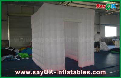 China Inflatable Photo Studio 2.4x2.4x2.5m Oxford Cloth with RGB LED Lighting for Spray Paint Booth for sale