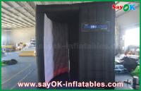 China Inflatable Photo Booth 2.4x2.4x2.4m Black Arc Shape Enclosure with RGB LED Lighting Wholesale for sale