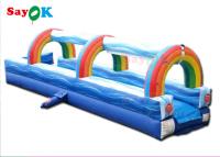 China Commercial Inflatable Water Slide Bouncy Castle Rainbow PVC 2-Year Warranty Custom Size for sale