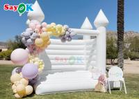 China Adult Pure White PVC Inflatable Wedding Bounce House with 650W Air Blower for sale