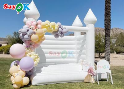 China Adult Pure White PVC Inflatable Wedding Bounce House with 650W Air Blower for sale