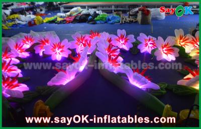 China Inflatable Flower Chain with LED Lights 6m Customizable Nylon Cloth Party Decoration for sale