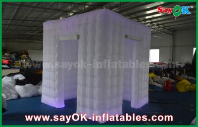China Inflatable Photo Booth 2.5x2.5x2.5m Portable with RGB LED Lighting for Wedding Shopping Mall for sale