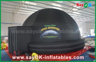 China 5m Diameter Black Inflatable Planetarium Dome Projection Tent for School Teaching for sale