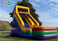 China Custom Dinosaur Theme Inflatable Water Slide 0.55mm PVC Commercial Grade Anti Ruptured Dry Slide for sale