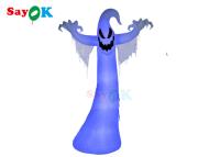 China Waterproof Polyester Inflatable Halloween Ghost Decoration with LED Lights 110V for sale