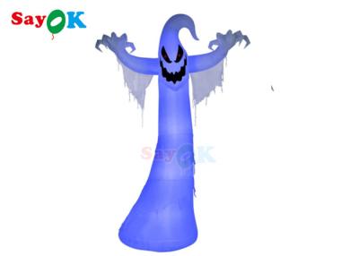 China Waterproof Polyester Inflatable Halloween Ghost Decoration with LED Lights 110V for sale