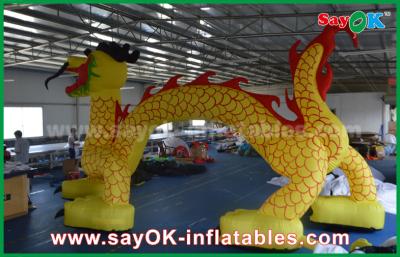 China Custom Inflatable Arch 7x4m Dragon Shape Halloween Archway with Logo Printing for Promotional Events for sale