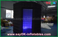 China 2m Height Black Inflatable Photo Booth Props Shell Eight Angles Oxford Cloth Party Decorations for sale