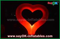China Nylon Cloth Inflatable Heart Shape Decoration 1.5m 2m with LED Light for Wedding Party for sale