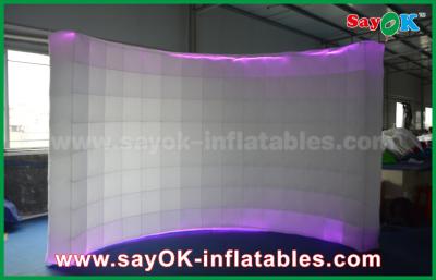 China Inflatable Photo Booth Lighting Wall 2.5x2.5x2.5m Oxford Cloth with LED Strip for Wedding Rental for sale