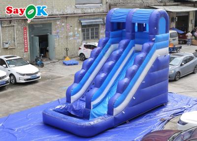 China Commercial 0.55mm PVC Inflatable Water Slide with Pool - Customizable Dimensions & 2-Year Warranty for sale