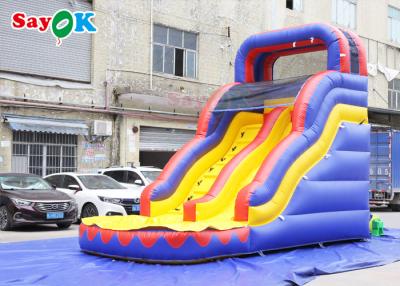 China Customizable PVC Inflatable Slide Bounce House 0.55mm Commercial Grade Dry Slide for Pool for sale