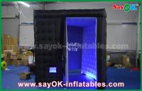 China Inflatable Photo Booth Enclosed Cube 2.5m with LED Lighting 18kg Black for Party Rental for sale