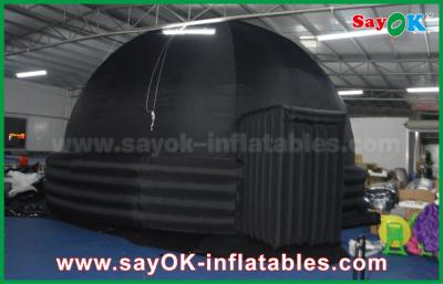 China 6m Inflatable Planetarium Dome Tent 2 Doors Black Projection Screen for School Education for sale
