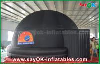 China 6m Black Inflatable Planetarium Dome Projection Screen Tent with Logo Print for sale