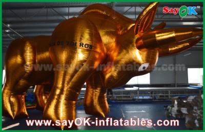 China 4m Gold Bull Inflatable Custom Shape Promotional Model Oxford Cloth for sale