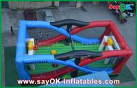 China Custom Inflatable Basketball Game Durable PVC Tarpaulin White Blue for Kids 3 Year Warranty for sale