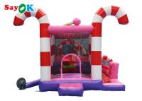 China Silk Printing Candy Inflatable Slide Bouncer 2-in-1 PVC 0.55mm for Kids Outdoor Fun for sale